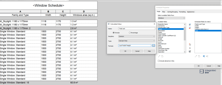 Revit Formulas: The Benefits of Calculated Values in Schedules
